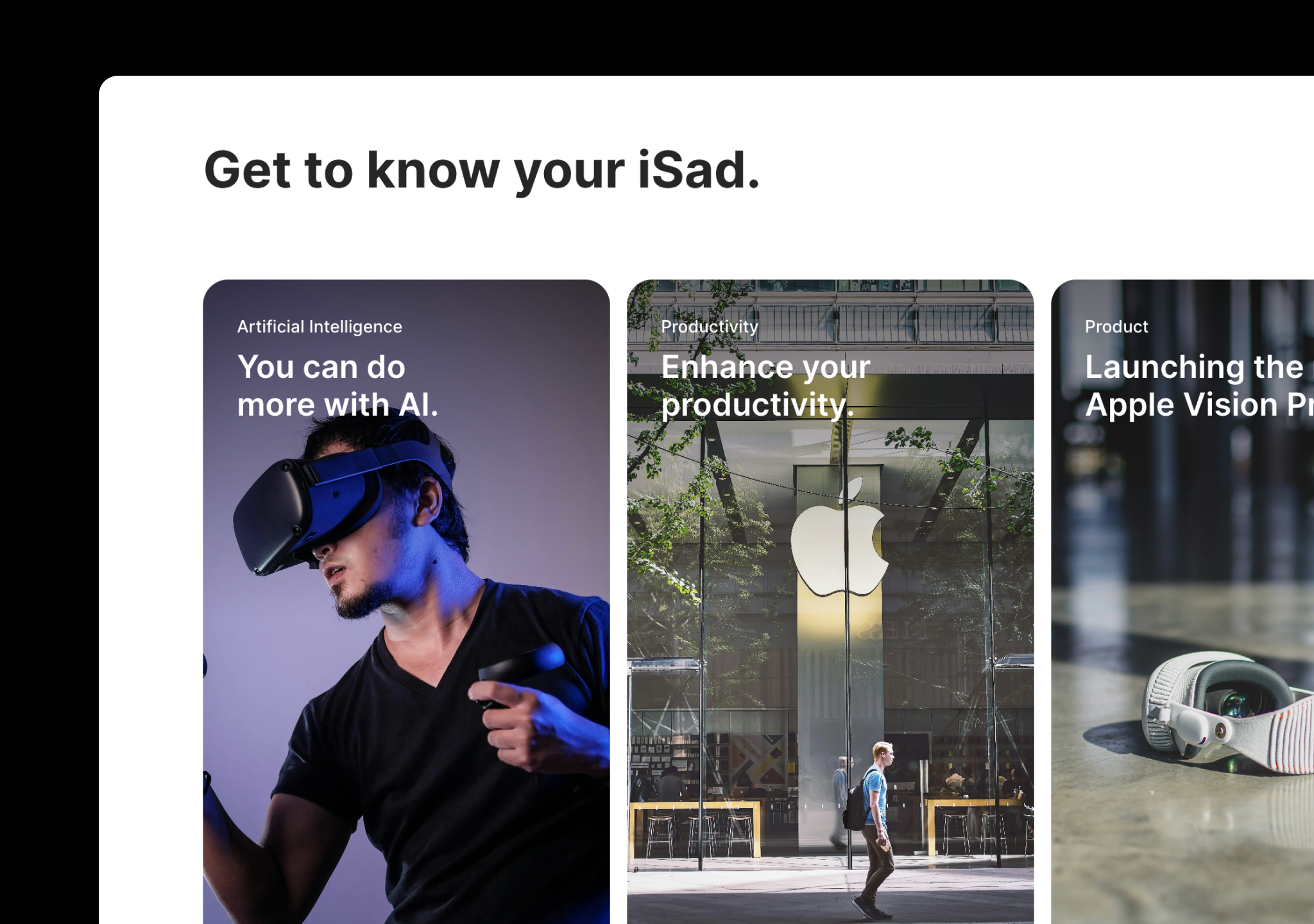 Apple Cards Carousel