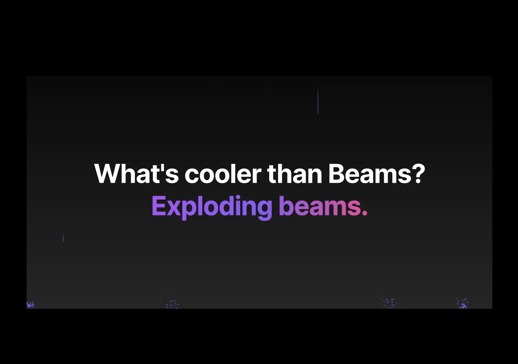 Background Beams With Collision